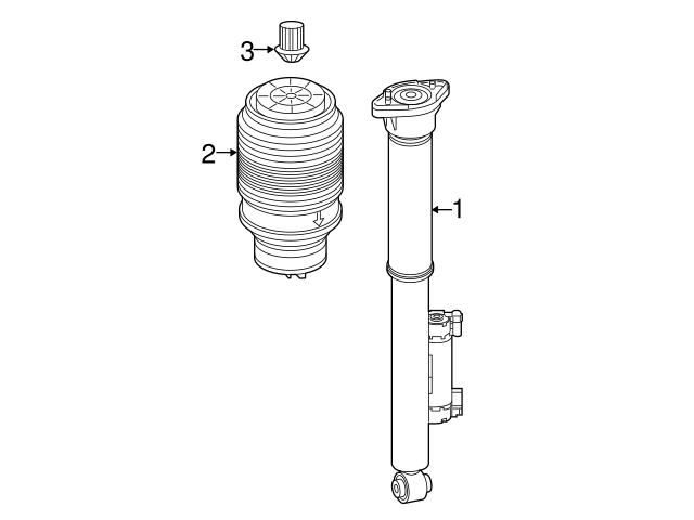 Genuine Mercedes 2053208200 Shock Absorber; Rear Right - Mercedes ...