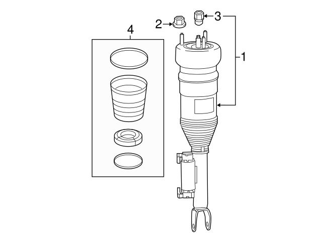 Genuine Mercedes 2053232100 Shock Absorber Bellows; Front Left/Right ...