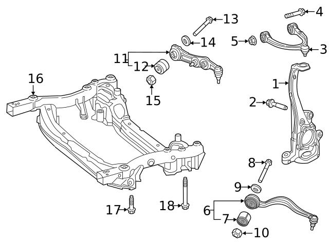 Genuine Mercedes 2053306710 Control Arm; Left, Right, Front Lower ...