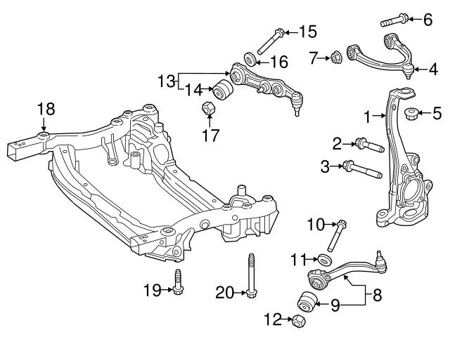 Genuine Mercedes 2053322100 Steering Knuckle; Front Left - Mercedes
