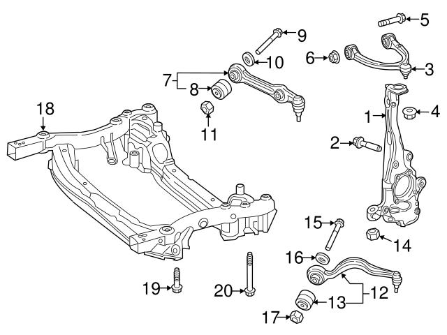 Genuine Mercedes 2053332400 Suspension Lateral Arm Bushing; Front Left ...