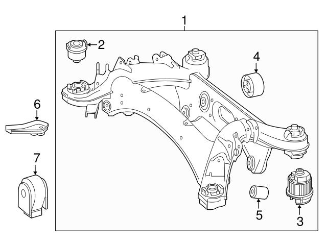 Genuine Mercedes 2053503800 Differential Housing Support; Rear - Mercedes