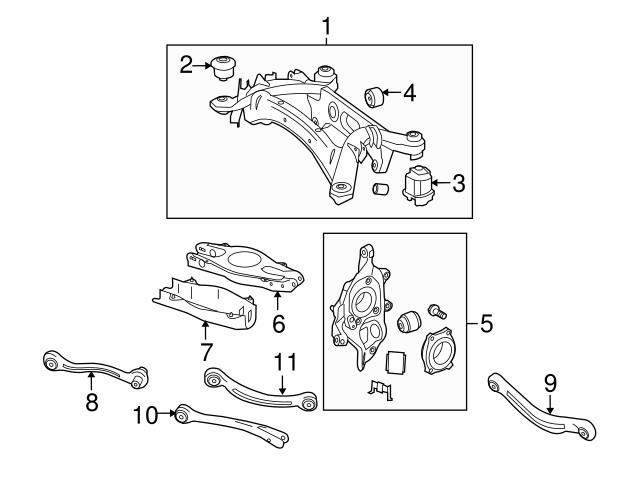 Genuine Mercedes 2053513100 Suspension Crossmember Insulator; Front ...