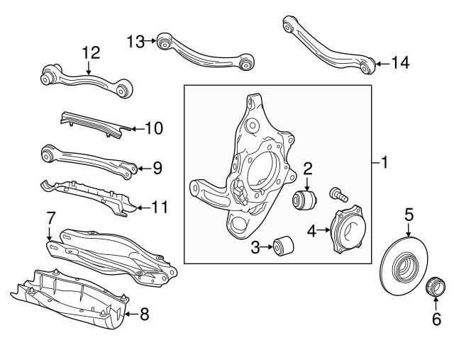 Genuine Mercedes 205352300064 Suspension Control Arm Cover; Rear Right ...