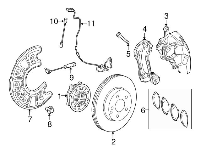 Genuine Mercedes 2054200348 Brake Hose/Line; Left, Right - Mercedes