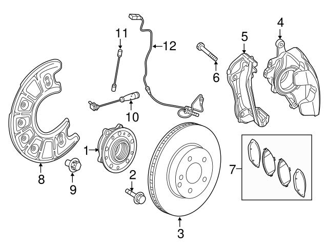 Genuine Mercedes 2054215300 Brake Caliper Bracket; Left - Mercedes