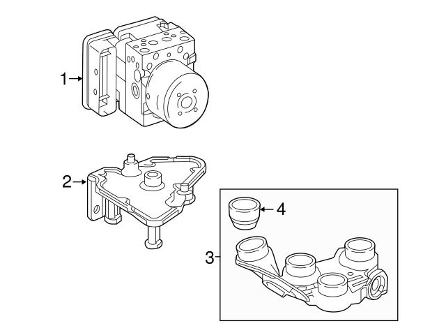 Genuine Mercedes 2054300310 ABS Hydraulic Control Unit Bracket - Mercedes