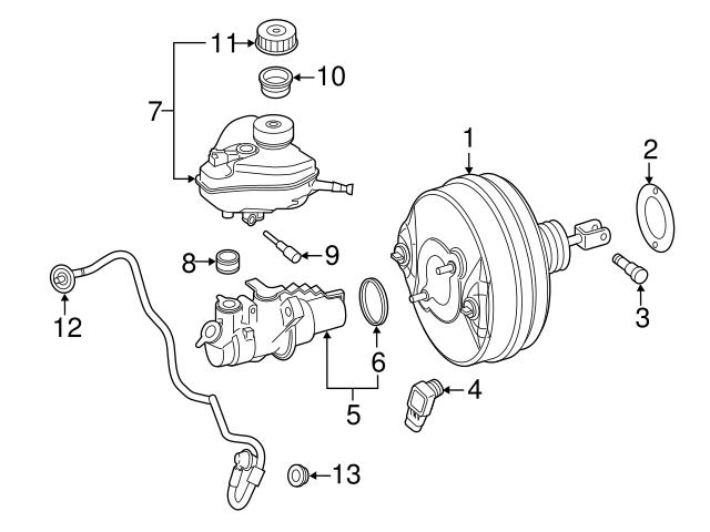 Genuine Mercedes 2054301400 Power Brake Booster/Servo - Mercedes