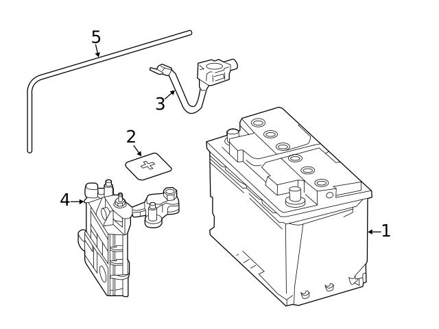Genuine Mercedes 2054401636 Positive Battery Junction Block Cable ...