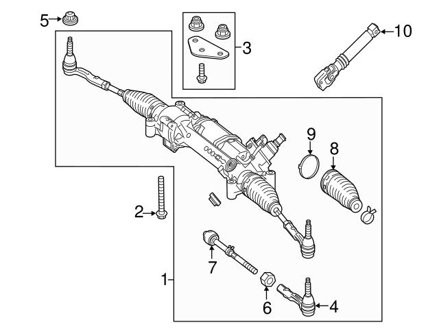 Genuine Mercedes 2054620378 Steering Shaft Universal Joint; Front Left ...