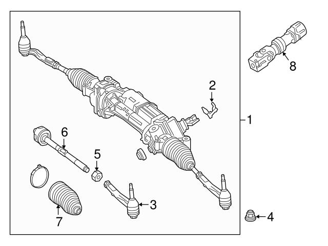 Genuine Mercedes 2054630096 Rack & Pinion Boot Kit; Left, Right ...