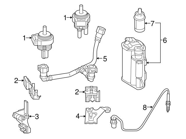 Genuine Mercedes 205470870164 Vapor Canister Purge Solenoid Bracket ...