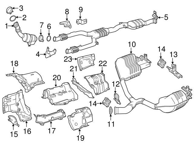 Genuine Mercedes 2054900000 Muffler Bracket; Left Front, Left Rear ...