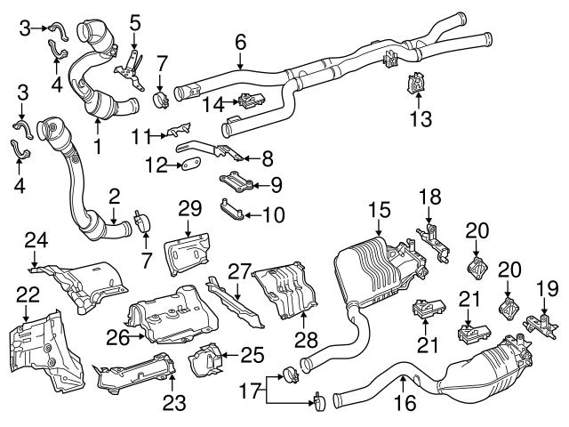Genuine Mercedes 2054923541 Muffler Bracket; Rear Left - Mercedes