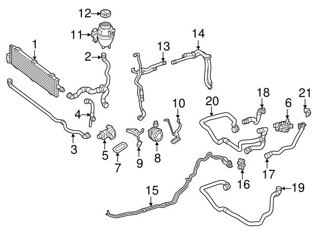 Genuine Mercedes 2055000549 Expansion Tank/Coolant Reservoir - Mercedes