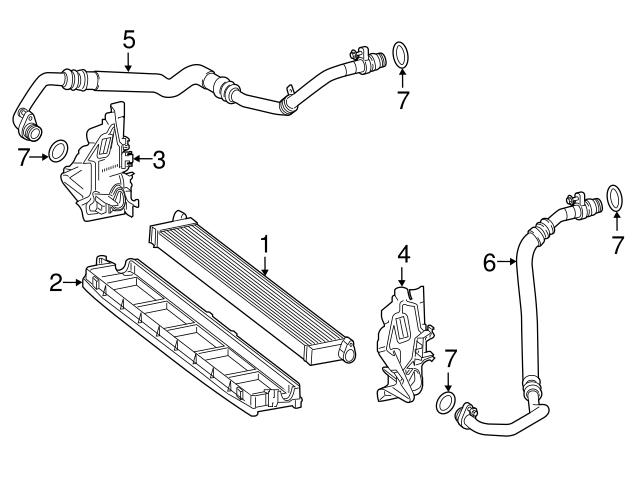 Genuine Mercedes 2055010224 Engine Oil Cooler Line; Right - Mercedes