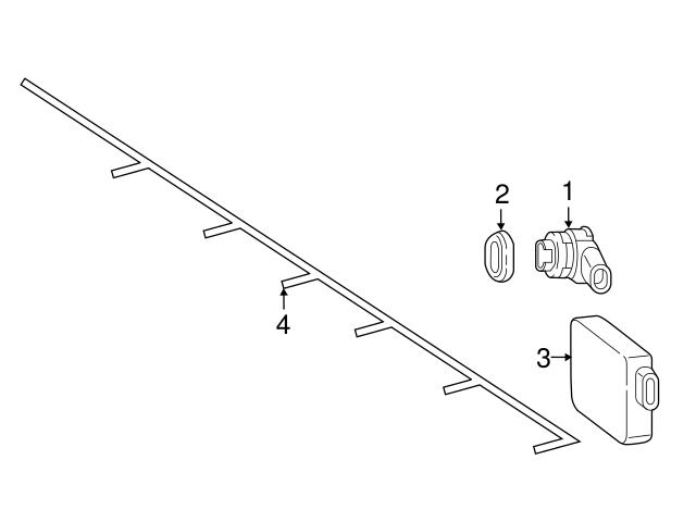 Genuine Mercedes 205540643564 Parking Aid System Wiring Harness; Front ...