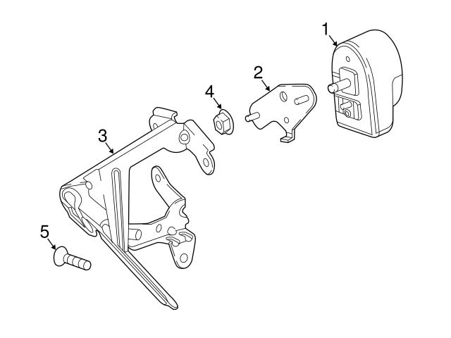 Genuine Mercedes 2055452400 Anti-Theft Alarm Siren Bracket - Mercedes