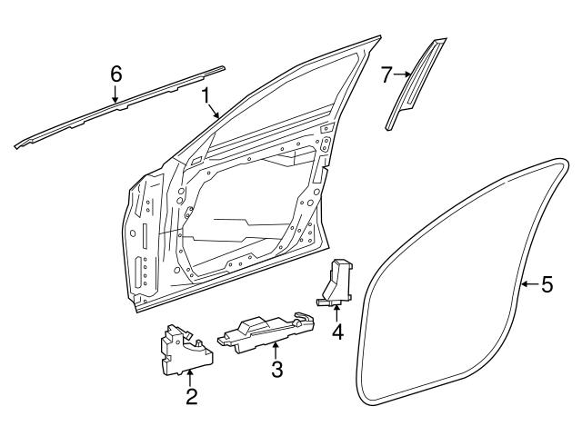 Genuine Mercedes 2056900787 Door Applique; Left - Mercedes