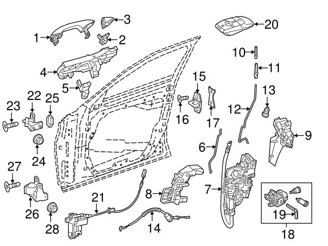 Genuine Mercedes 2057207811 Door Hinge Parts; Front Right Upper - Mercedes