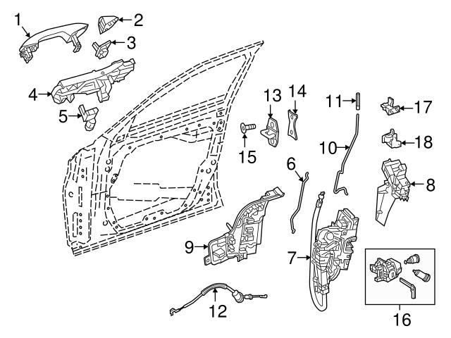 Genuine Mercedes 2057230714 Door Lock Actuator Bracket; Left - Mercedes