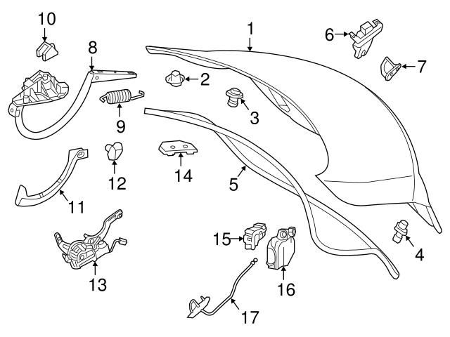 Genuine Mercedes 2057570229 Deck Lid Lift Support; Left, Right - Mercedes