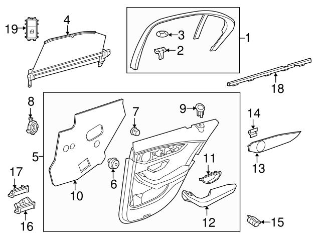 Genuine Mercedes 20576036009051 Door Handle, Interior; Right, Rear ...