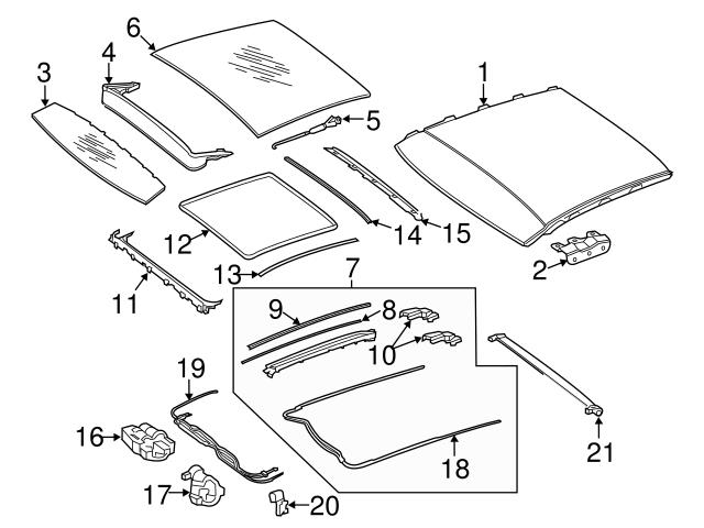 Genuine Mercedes 205782040064 Sunroof Seal - Mercedes | 2057820400