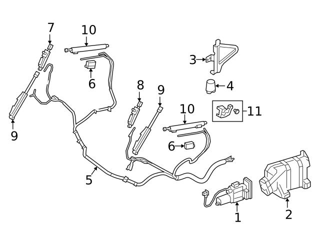 Genuine Mercedes 2058050100 Convertible Top Hydraulic Line; Left, Right ...