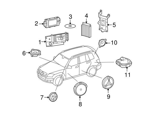 Genuine Mercedes 205820040264 Rear Seat Speaker Switch; Rear - Mercedes ...