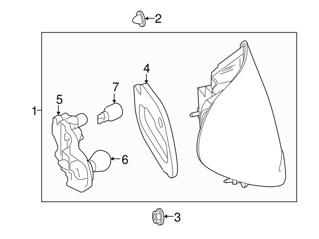 Genuine Mercedes 2058200577 Tail Lamp Socket; Right - Mercedes