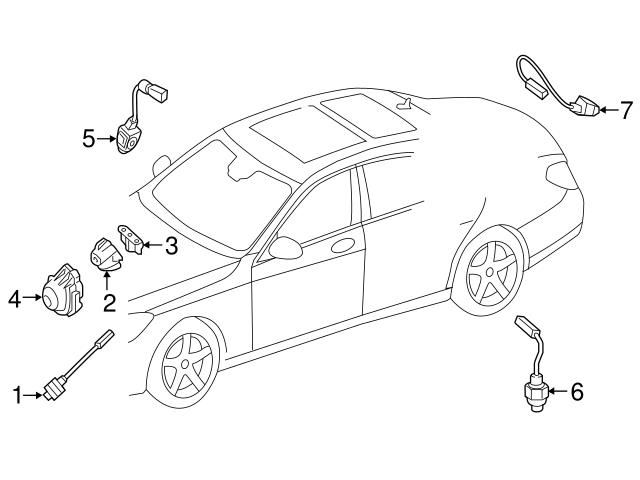 Genuine Mercedes 2058209801 Park Assist Camera Bracket; Right - Mercedes