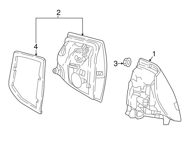 Genuine Mercedes 2058260391 Tail Light Gasket; Left - Mercedes