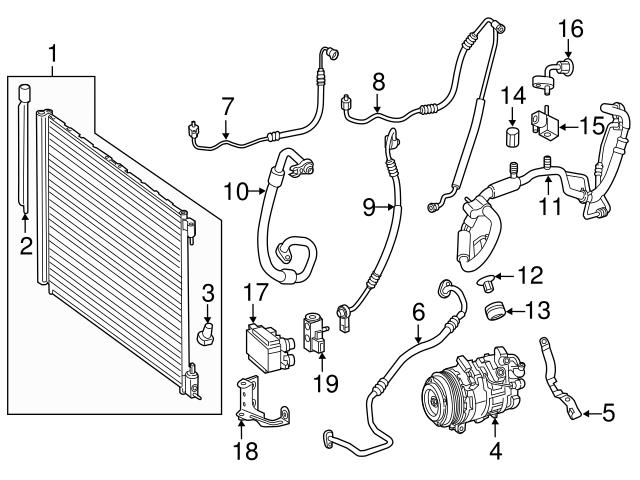 Genuine Mercedes 2058300015 A/C Refrigerant Discharge Hose - Mercedes