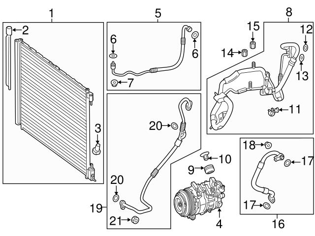 Genuine Mercedes 2058306301 A/C Refrigerant Suction Hose - Mercedes