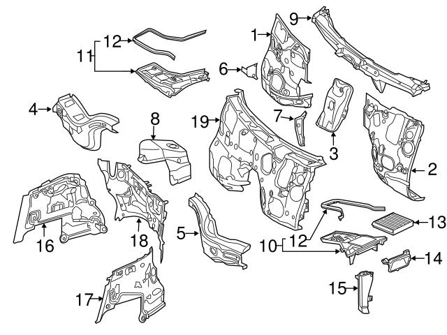 Genuine Mercedes 2058320184 Cowl Panel Drain Valve; Left - Mercedes