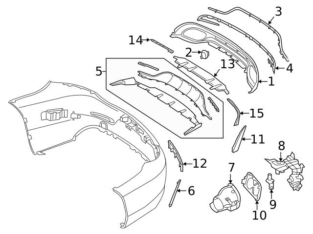 Genuine Mercedes 2058859004 Bumper Cover Heat Shield Bracket; Left ...