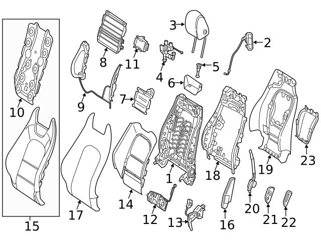 Genuine Mercedes 2059059803 Seat Belt Buckle Button Stop; Rear - Mercedes