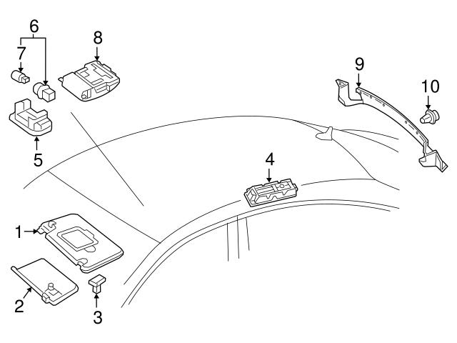 Genuine Mercedes 2059061901 Dome / Map Lamp Connector; Front Left ...