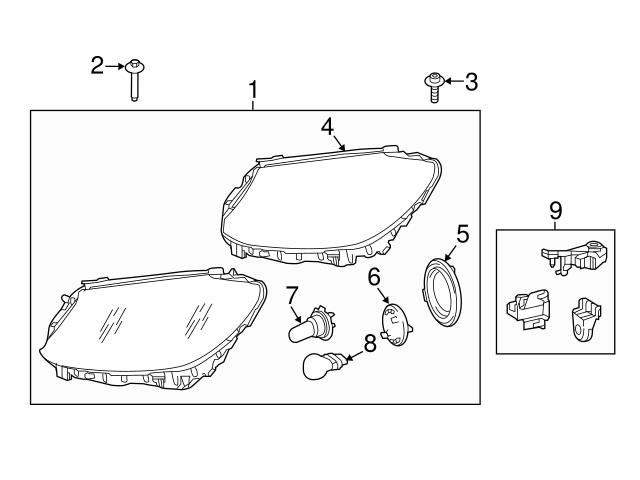 Genuine Mercedes 205906710264 Headlight Assembly; Front Left - Mercedes ...