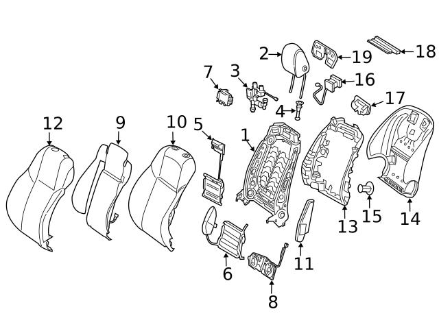 Genuine Mercedes 2059194700 Video Monitor Bracket; Rear, Lower - Mercedes