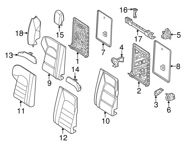 Genuine Mercedes 2059706700 Headrest Guide; Rear Left/Right - Mercedes