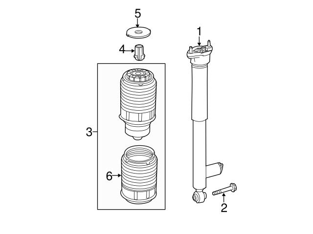 Genuine Mercedes 2073204430 Shock Absorber; Rear Right - Mercedes