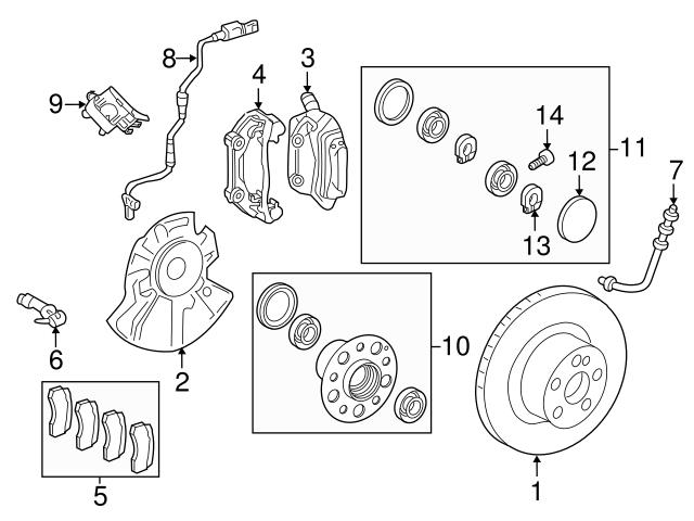 Genuine Mercedes 2074210281 Brake Caliper; Front Left - Mercedes