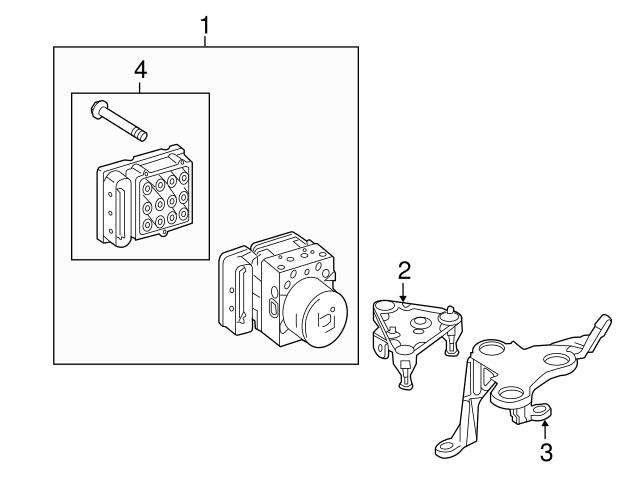 Genuine Mercedes 2074300410 ABS Hydraulic Control Unit Bracket; Upper ...