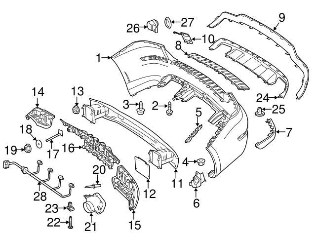 Genuine Mercedes 2074902027 Bumper Cover Heate Shield; Rear Right ...