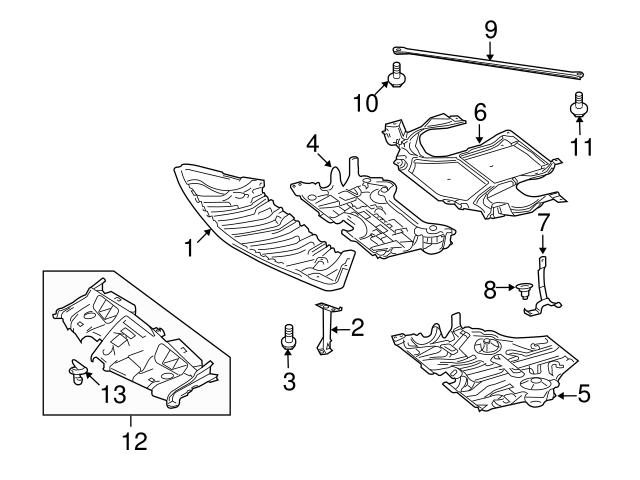Genuine Mercedes 2075000155 Radiator Support Air Duct; Front - Mercedes
