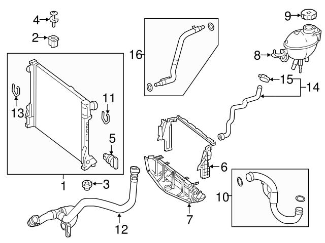 Genuine Mercedes 2075010225 Engine Coolant Overflow Hose - Mercedes