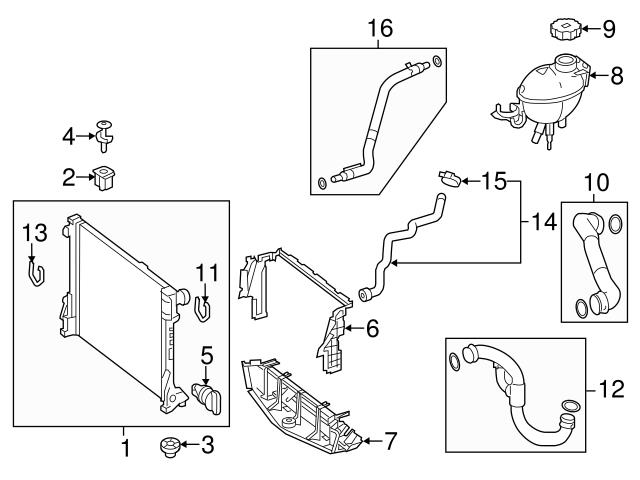 Genuine Mercedes 2075010325 Engine Coolant Overflow Hose - Mercedes