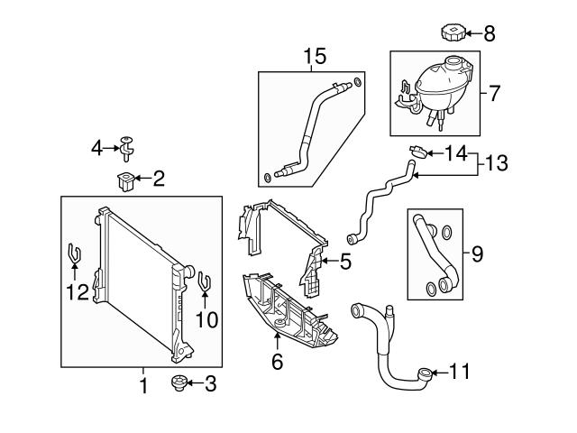 Genuine Mercedes 2075010682 Radiator Coolant Hose; Upper - Mercedes
